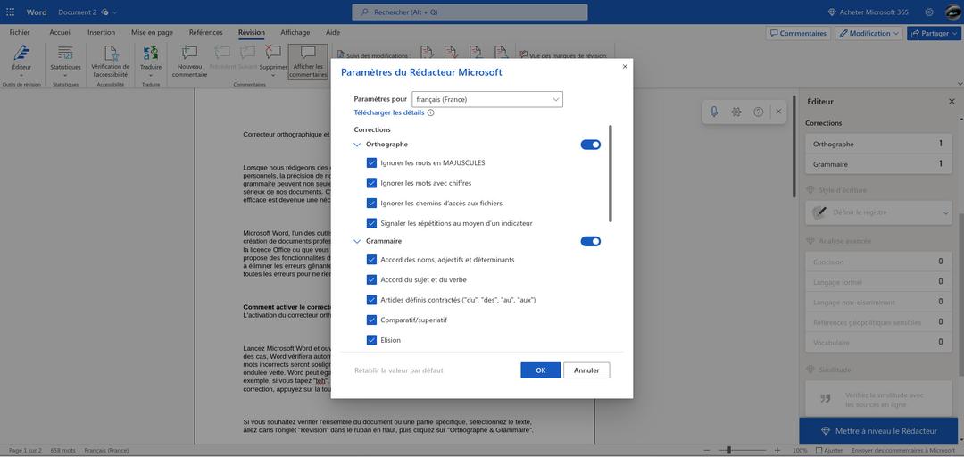 Correcteur orthographique et grammatical dans Word : comment les ...
