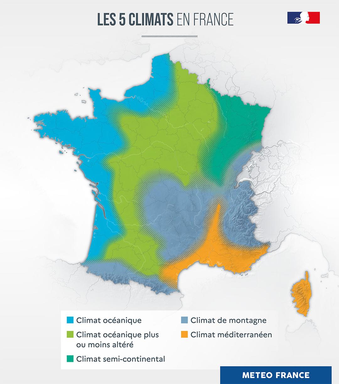 Quels sont les différents types de climats en France et leurs ...
