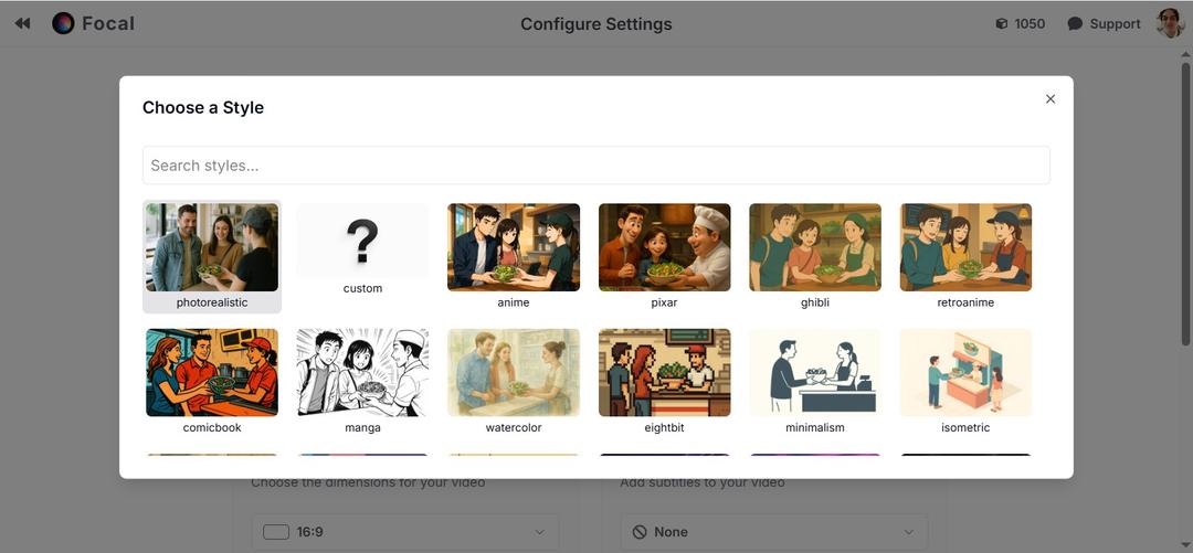 Comment créer un clip vidéo avec l’IA Focal à partir d’un modèle existant