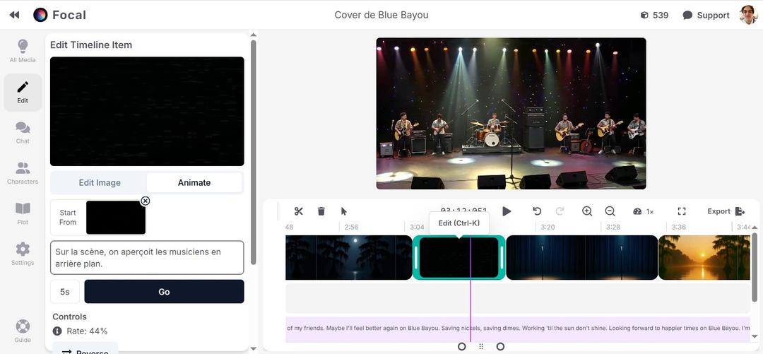 Comment créer un clip vidéo avec l’IA Focal à partir d’un modèle existant