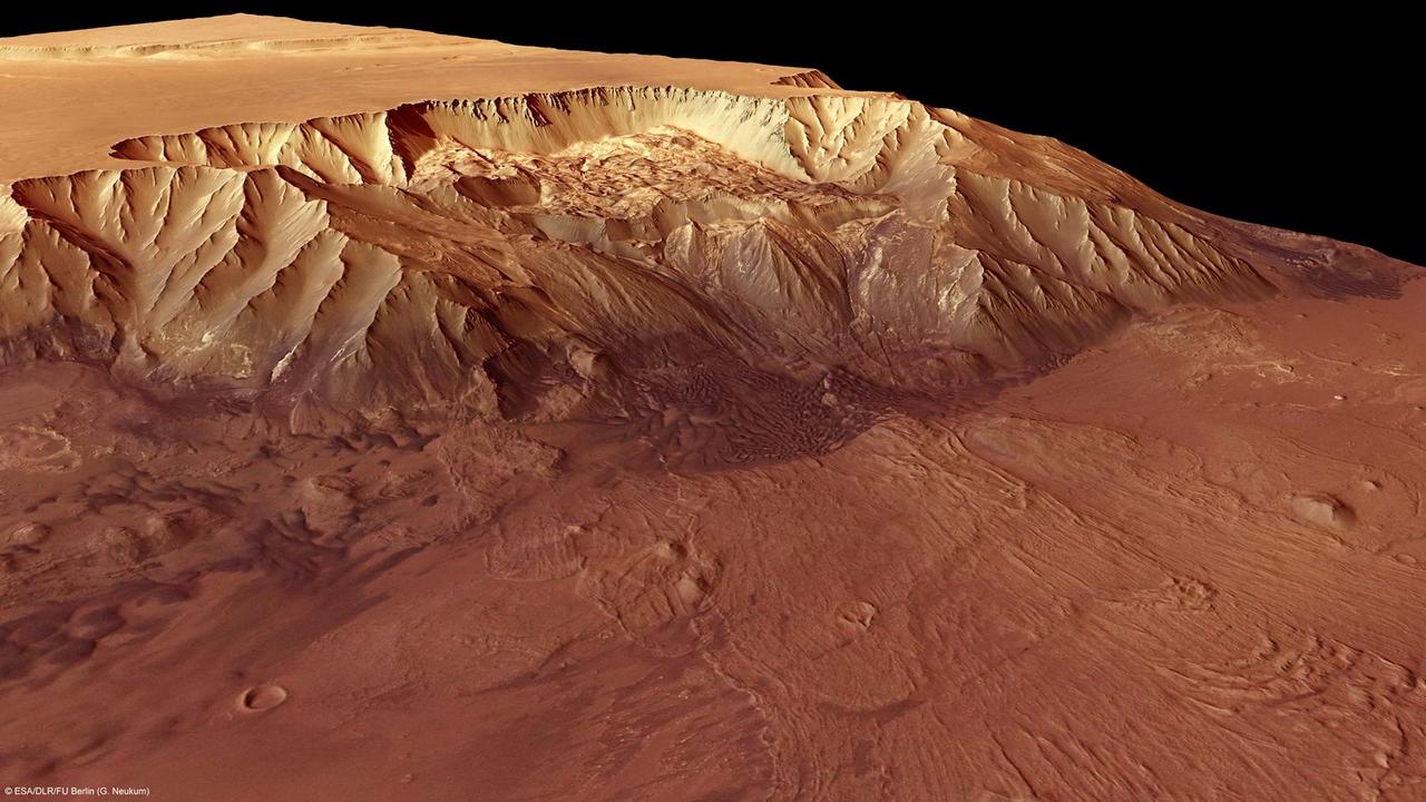 Melas Chasma, un abîme martien survolé par Mars Express