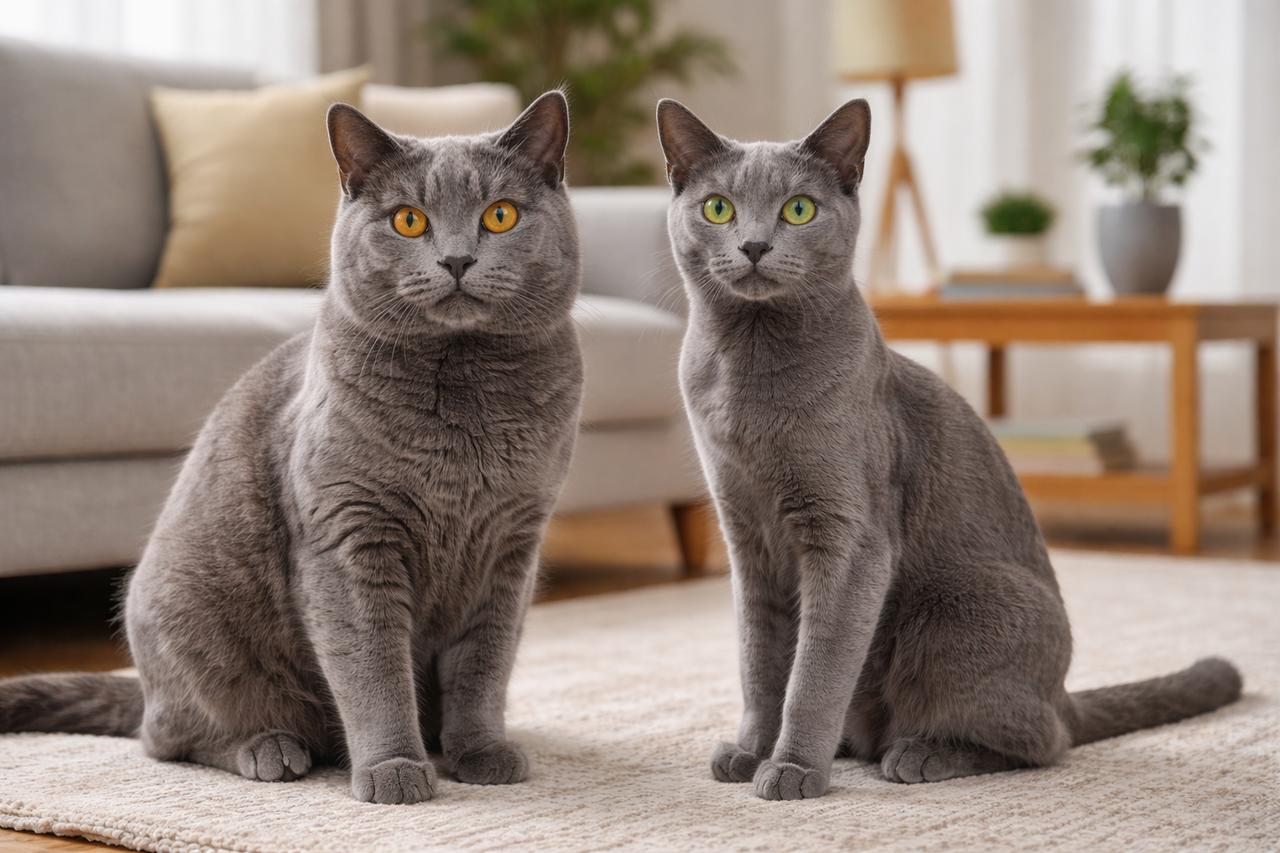 Chartreux ou Bleu Russe : comment distinguer ces deux races de chat