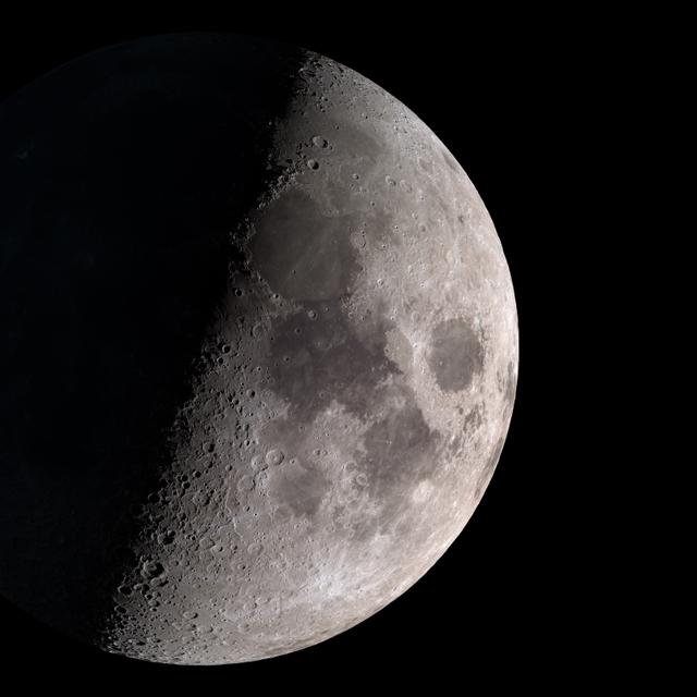 La Lune en rapprochement avec l'amas de la Crèche