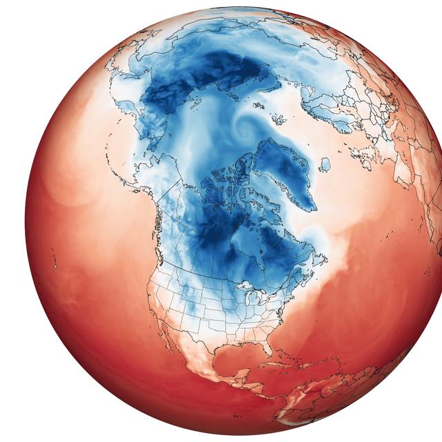 Le vortex polaire tourne à l’envers depuis début mars
