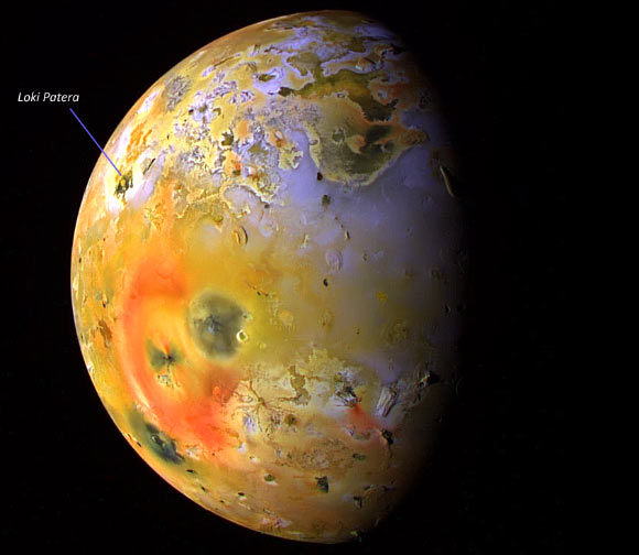 Loki, le plus puissant volcan de la lune Io, est bien entré en éruption ...